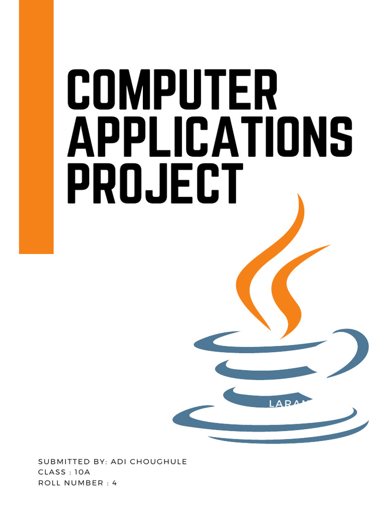 Computer Applications Project Cover | PDF Computer Applications Project Cover | PDF