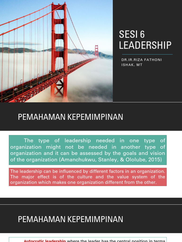 SESI 6 Leadership | PDF | Leadership | Transformational Leadership SESI 6 Leadership | PDF | Leadership | Transformational Leadership
