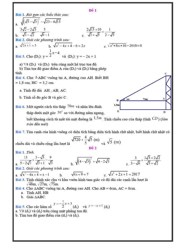 ÔN TẬP GIỮA KỲ 1 - L9 | PDF