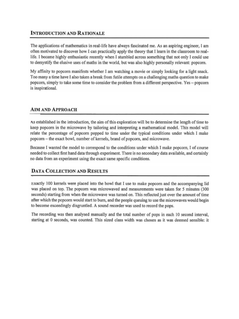 Sample - AI SL Exploration (Excerpt) | PDF