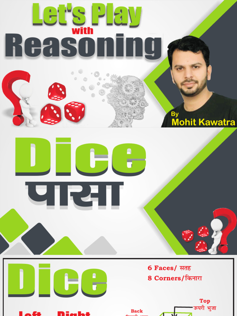 Reasoning Class PPT - 21 (Dice) 20210722120233 | PDF | Dice | Gaming ...
