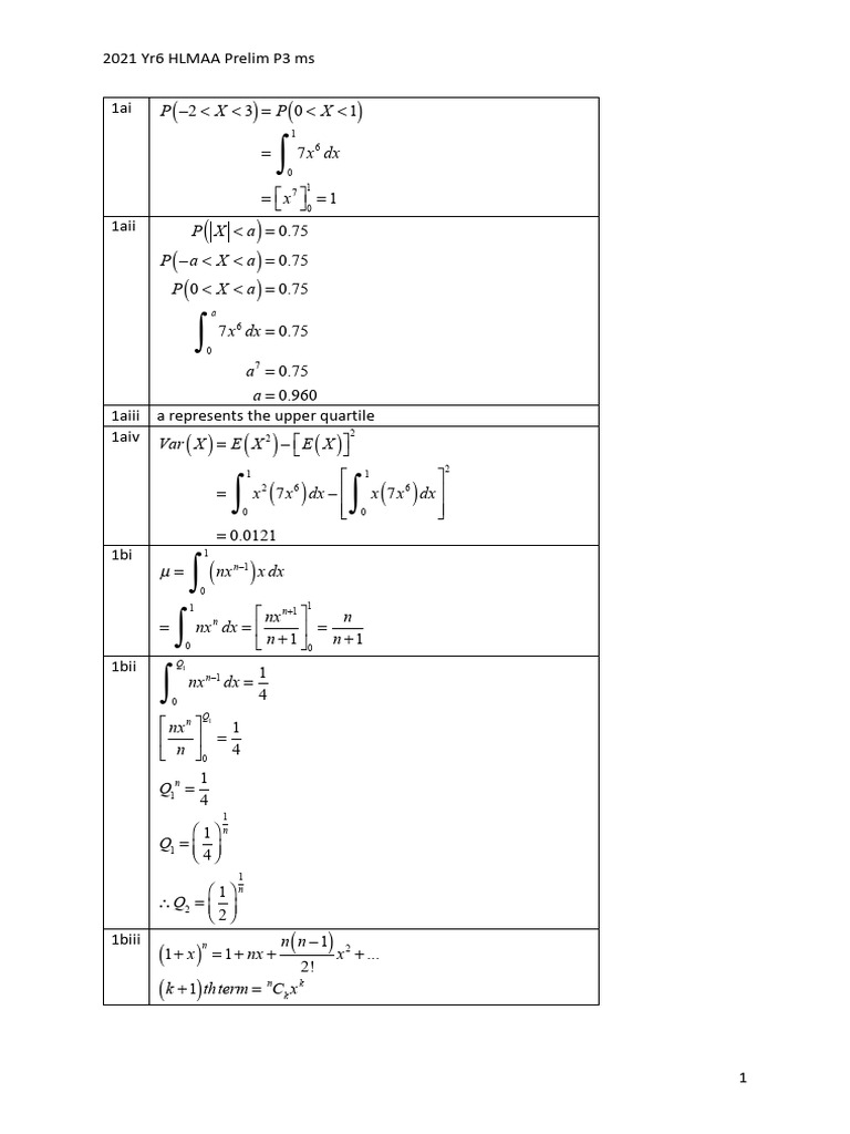 2021 SOTA HL MAA Prelim P3 (Solutions) | PDF
