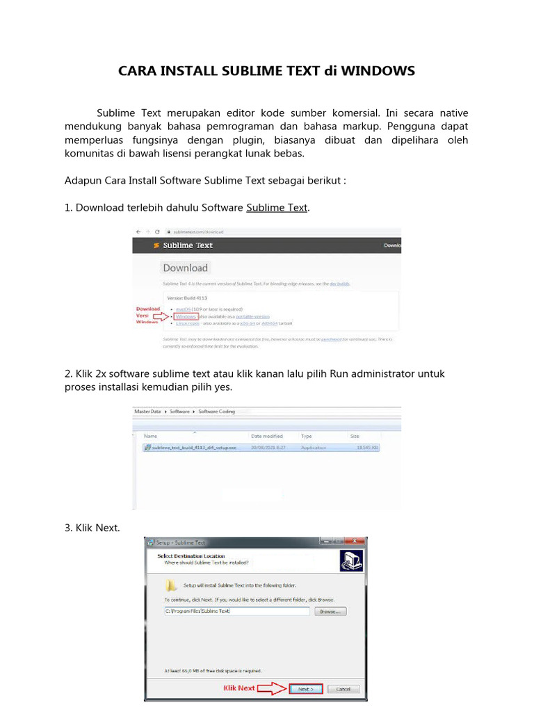 Cara Install Sublime Text | PDF