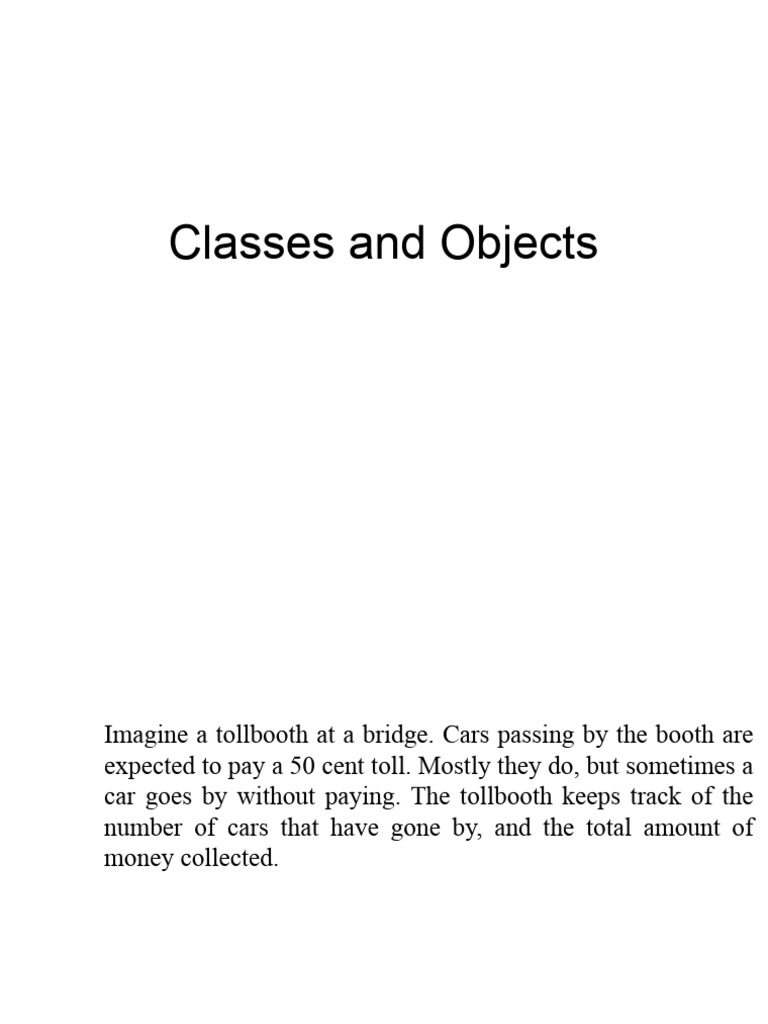 4 Classes And Objects Pdf Class Computer Programming Method Computer Programming
