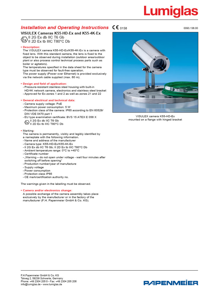 K55 HD Ex Und K55 4K Ex Installation Guide | PDF | Screw | Computing