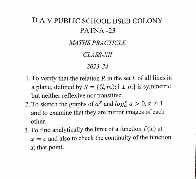 Xii Maths Practical | PDF