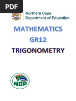 MATHS Grade11 Trig Notes | PDF | Trigonometric Functions | Trigonometry