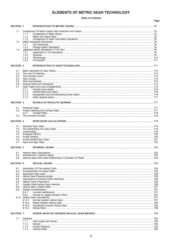 Elements of Metric Gear Technology | PDF | Gear | Machines