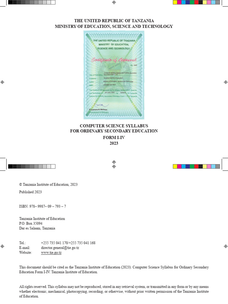 Computer Science Sylabus I To IV (12!07!2023) | PDF | Educational ...