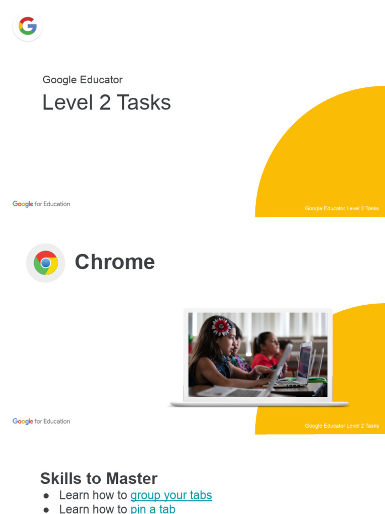 Google Educator Level 2 Tasks Guide | PDF | Computing | Software