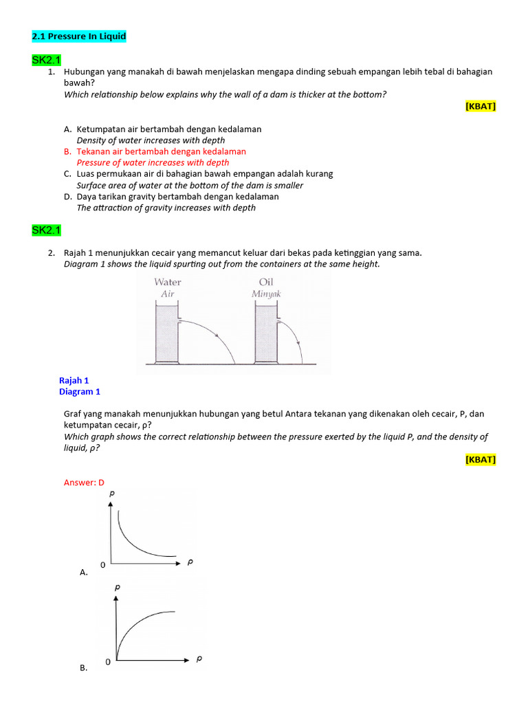 Ujian 02 Form 5 Bab 2 Paper 1 | PDF | Sains & Matematika