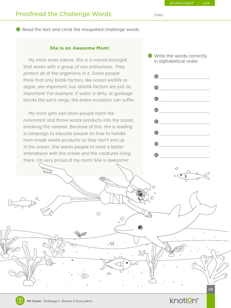Challenge Words Worksheet T | PDF