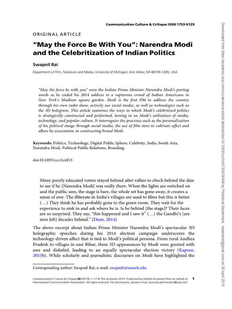 May The Force Be With You Narendra Modi | PDF | Narendra Modi | Jawaharlal Nehru