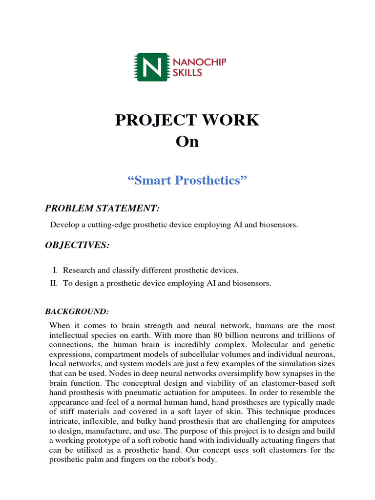 Smart Prosthetics Download Free Pdf Prosthesis Artificial