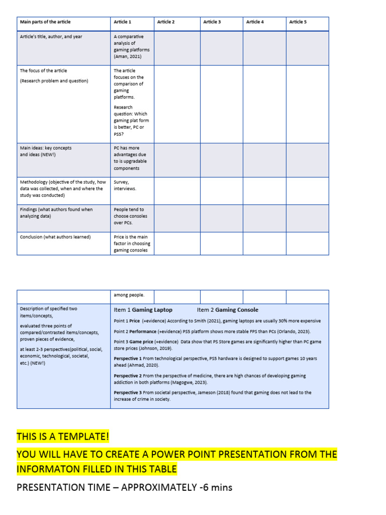 Descriptive Analysis TEMPLATE by Moral | PDF | Personal Computers | Data