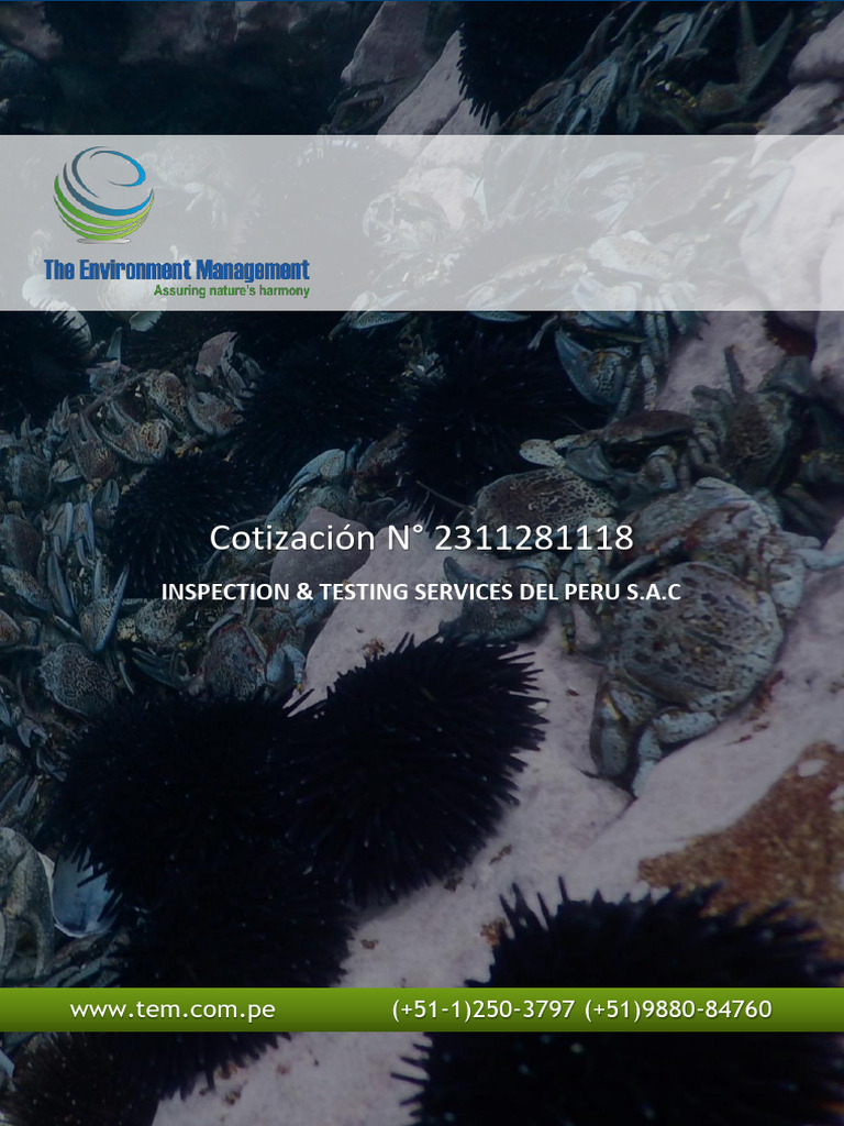 Cotización Botella Niskin 5L | PDF