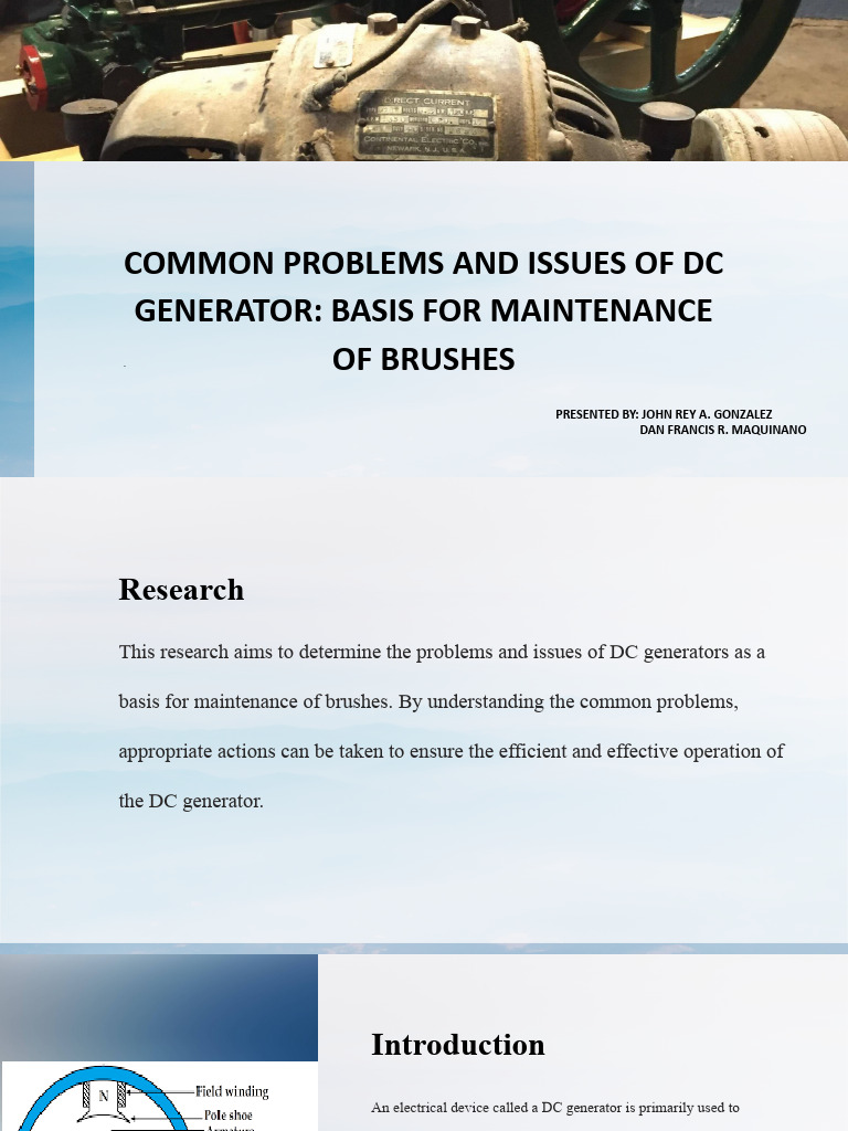 Common DC Generator Issues and Solutions | PDF | Electric Generator ...