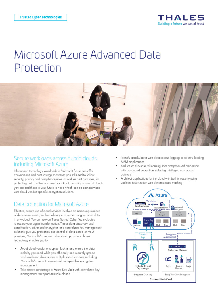 Thales TCT Solutions For Ms Azure | PDF | Cloud Computing | Microsoft Azure