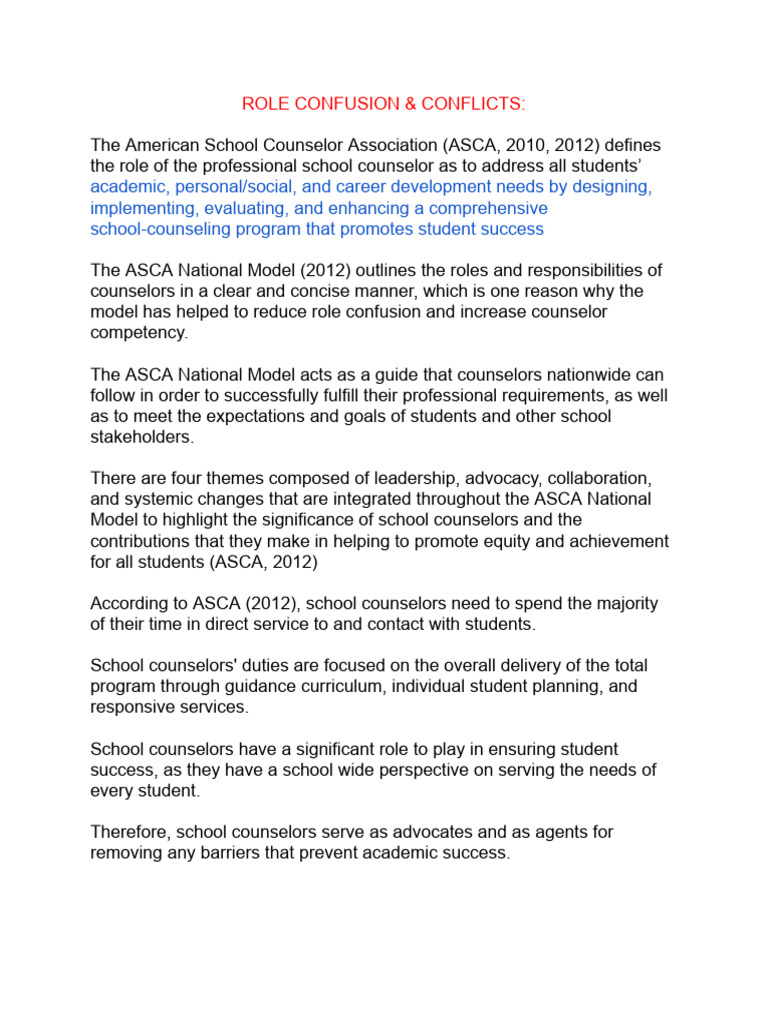 School Counselor Roles & Challenges | PDF | School Counselor | Psychology