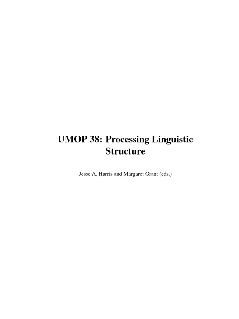 Discourse Structure And Syntactic Parall Pdf Linguistics Syntax 5730
