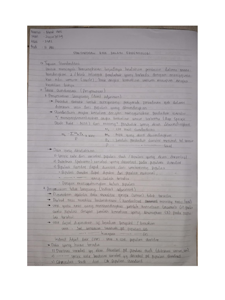 Epidemiologi - Nurul Aini | PDF