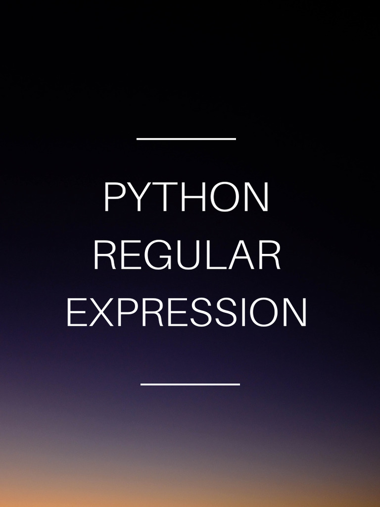Regular Expressions | PDF