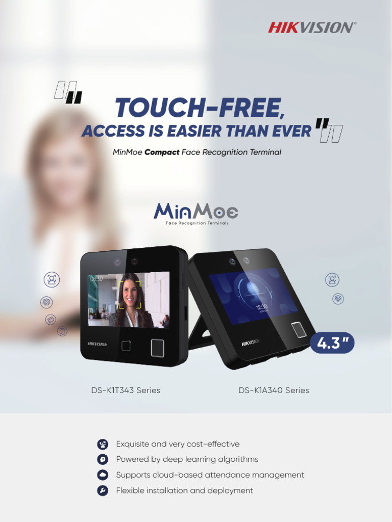 DS K1A340 DS K1T343 Series Face Recognition Terminal Flyer | PDF | Telecommunications ...