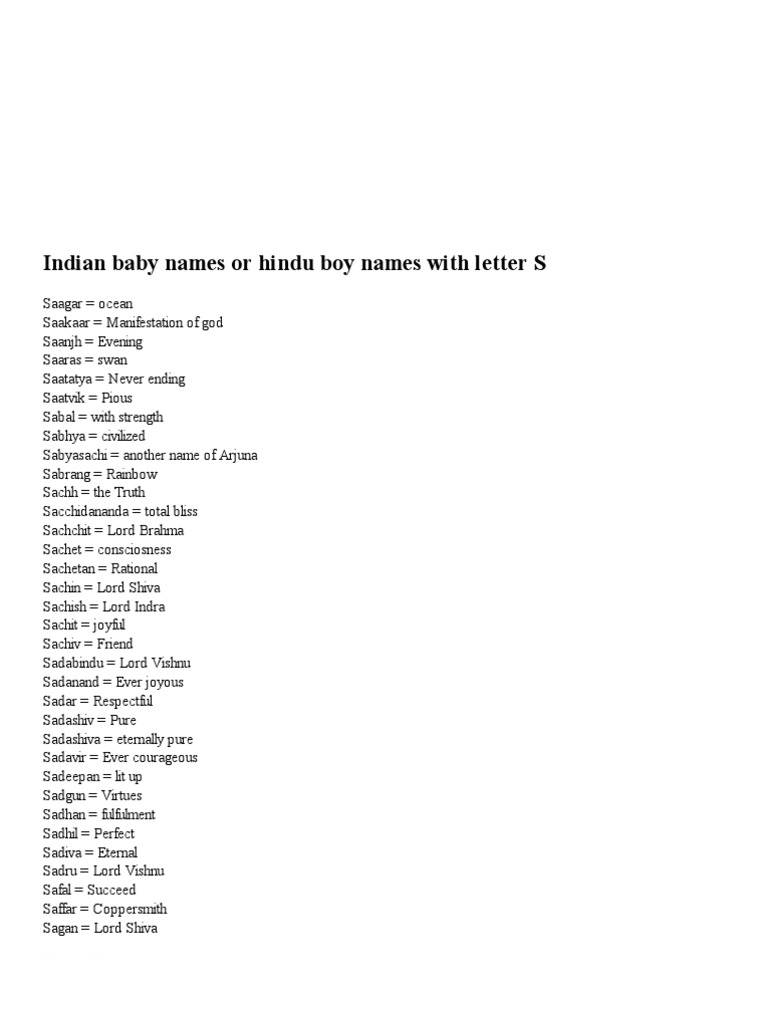 Boy Baby Names | Download Free PDF | Vishnu | Shiva