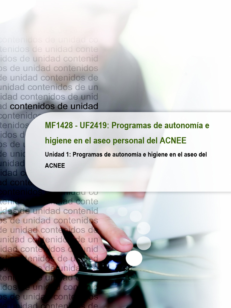 Unidad 1 Programas de Autonomía e Higiene - en - El - Aseo - Del ACNEE | PDF | Higiene | Evaluación