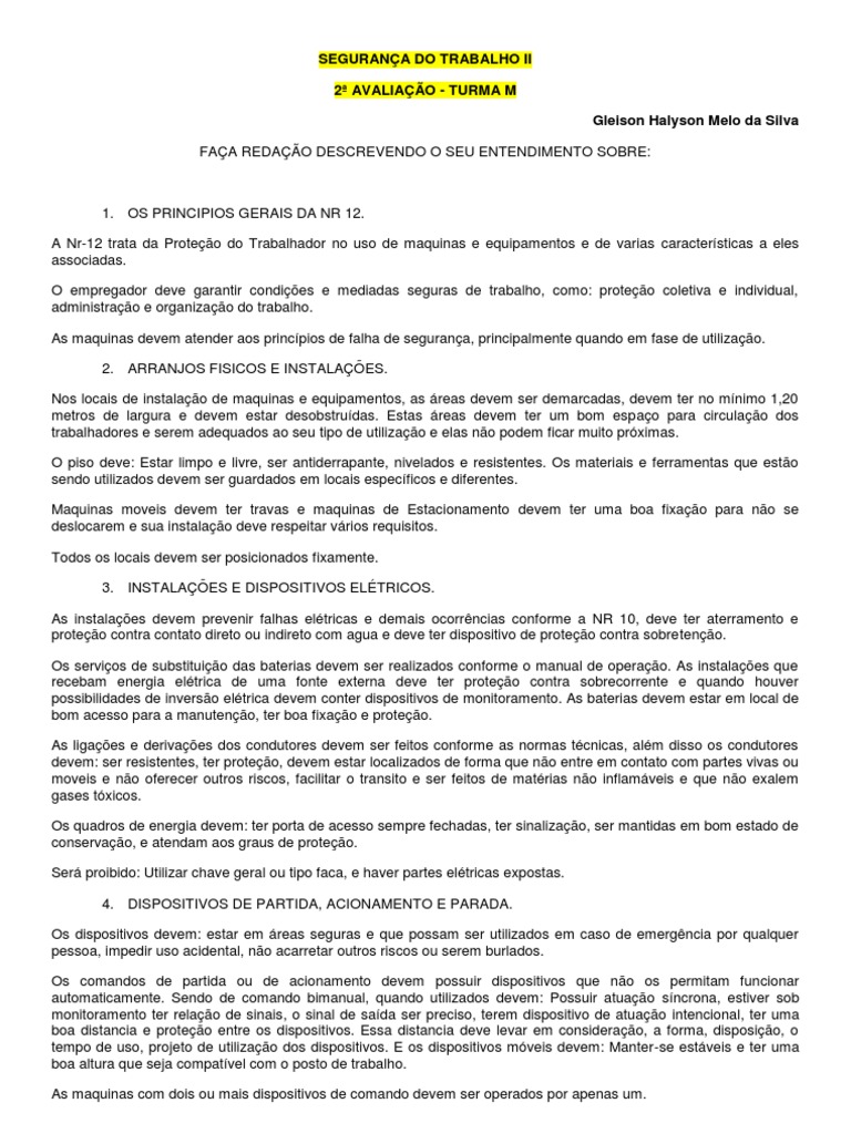 NR 12 Resumo Pratico | PDF