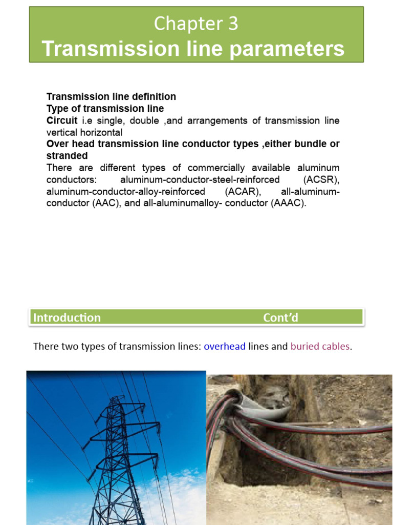 Transmission Line Parameters New Pdf Inductance Electric Power Transmission