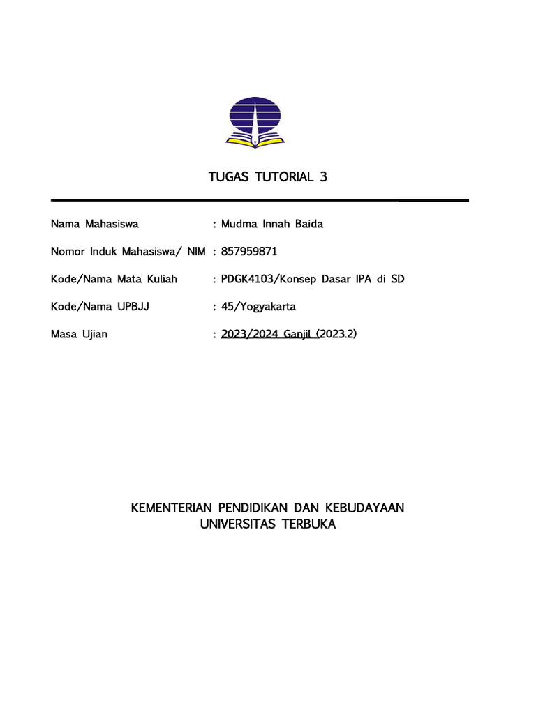 TT3 Konsep Dasar IPA Di SD | PDF | Sains & Matematika | Teknologi & Rekayasa