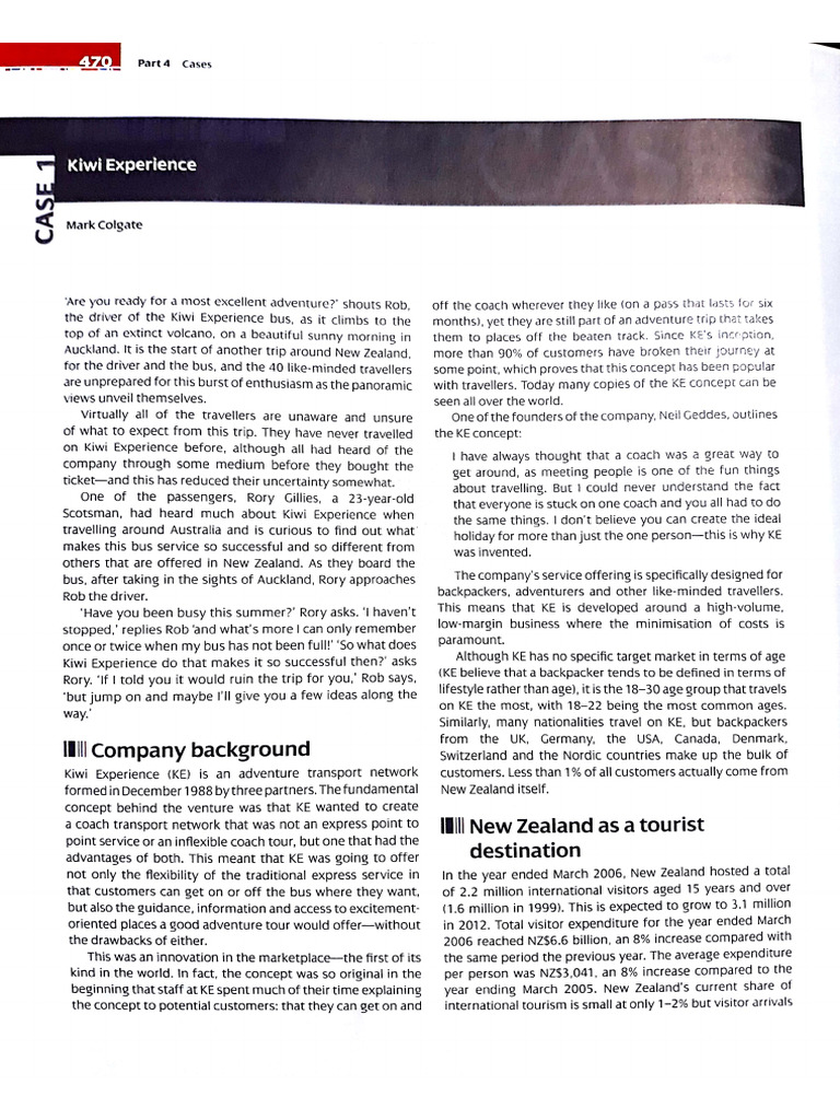 Case Kiwi Experience | PDF