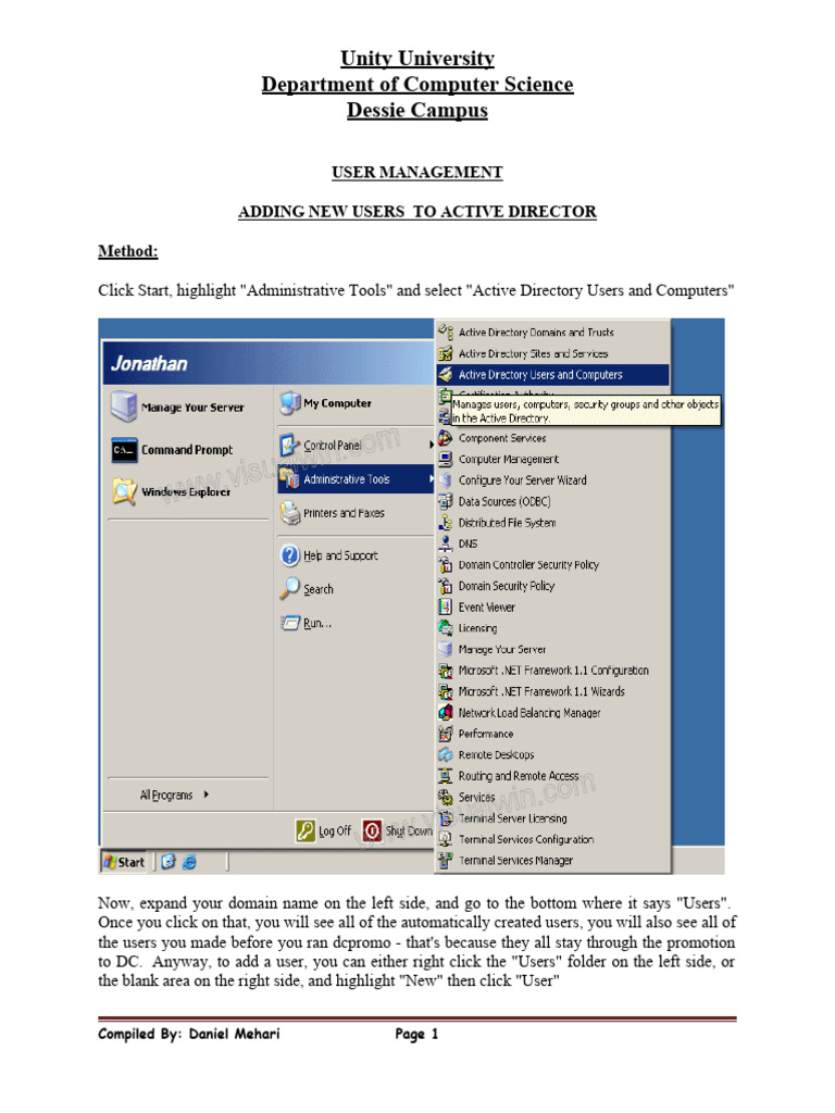 NW Admin Lab Exercise 3 User | PDF NW Admin Lab Exercise 3 User | PDF