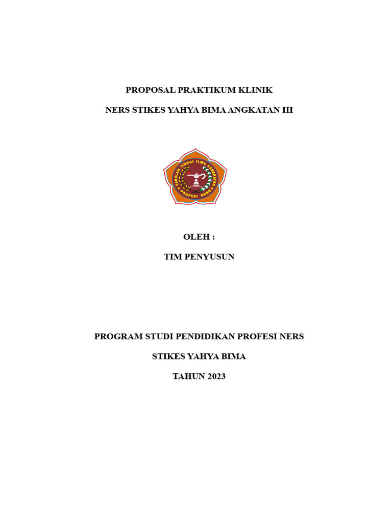 PROPOSAL PRAKTIKUM KLINIK NERS FIx | PDF