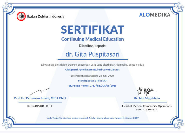 Oksigenasi Apneik Saat Intub Gadar | PDF