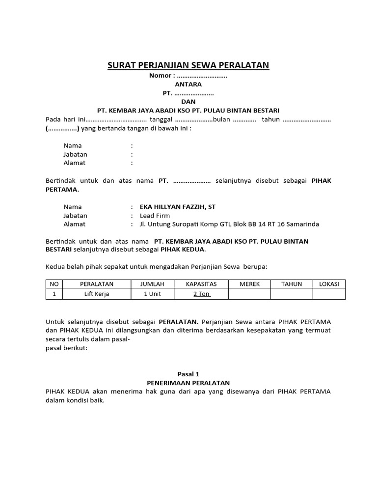 SPSP Alat Lift Kerja | PDF