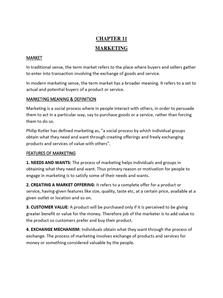 Class 12 Marketing Notes | Download Free PDF | Marketing | Product ...
