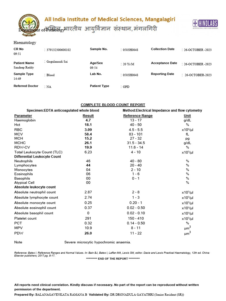 Sandeep Medical | PDF | White Blood Cell | Clinical Pathology