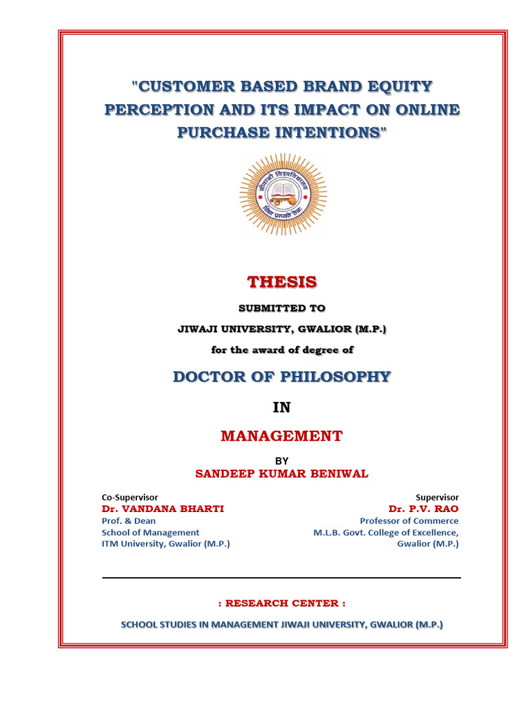 Front | PDF | Thesis | Doctor Of Philosophy