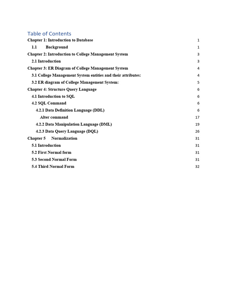 DBMS Project Report BIM TU | PDF | Relational Database | Databases