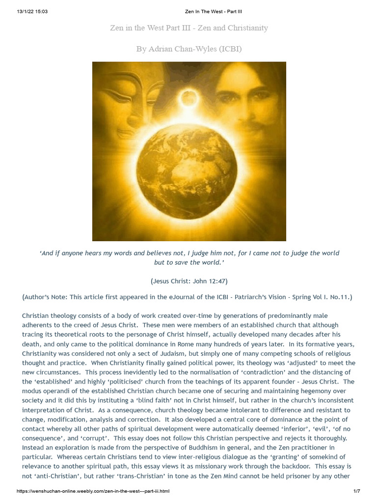 Zen in The West - Part III | PDF | Jesus | Zen