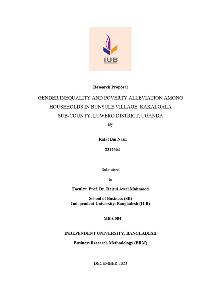 Development Research Proposal | Download Free PDF | Poverty | Poverty ...