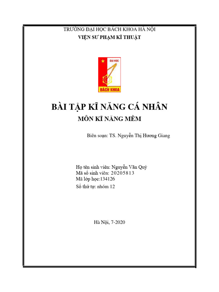 KNM - Bai tap KNCN - Nguyễn Văn Quý | PDF