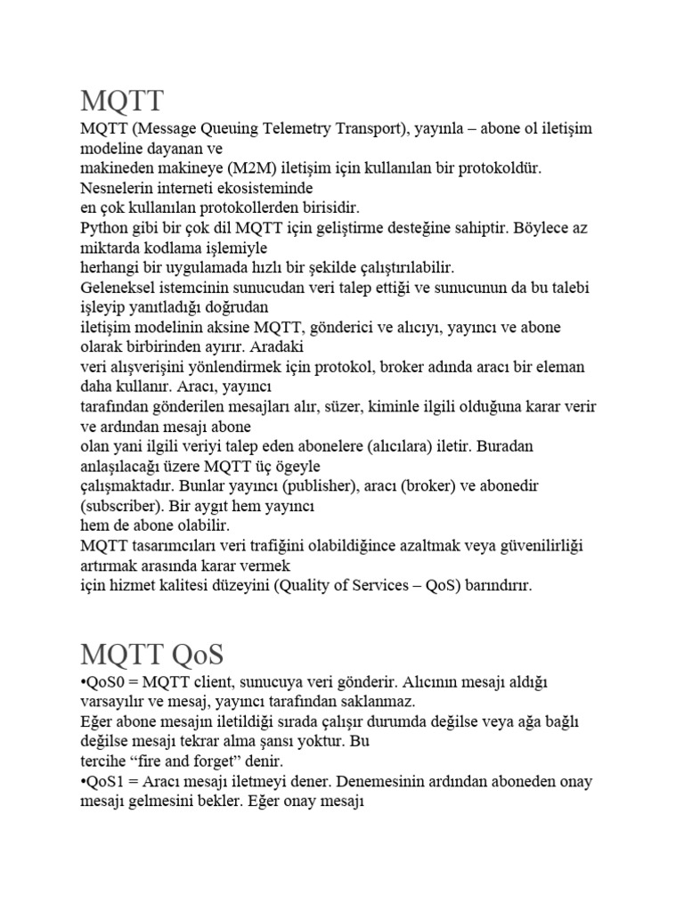 MQTT Nedir | PDF