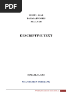 Modul Ajar Descriptive Text Kelas 10 | PDF