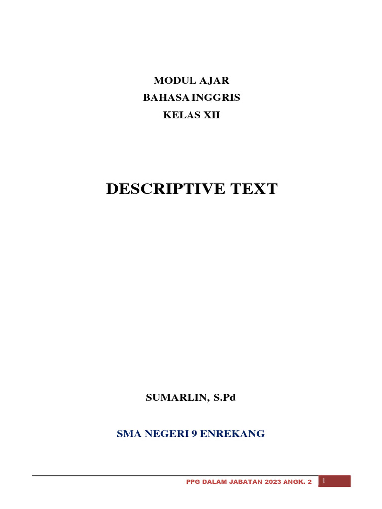 Contoh Modul Ukin 2023 | PDF