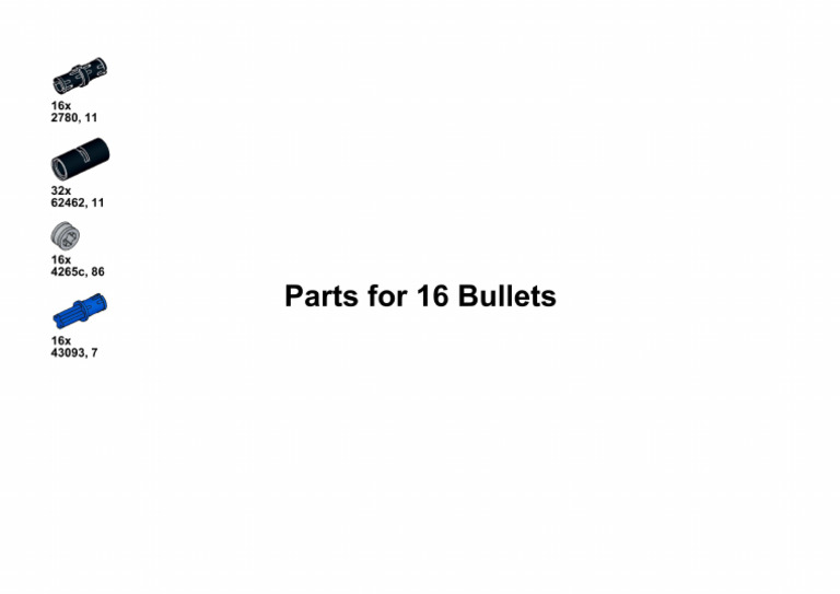 Parts For 16 Bullets Visual | PDF