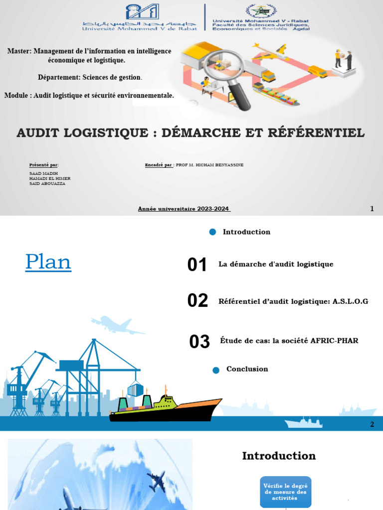Exposé - Audit Logistique - Démarche Et Référentiel | PDF