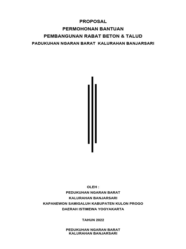 Proposal Rabat Beton Ngaran Barat | PDF | Griya & Taman